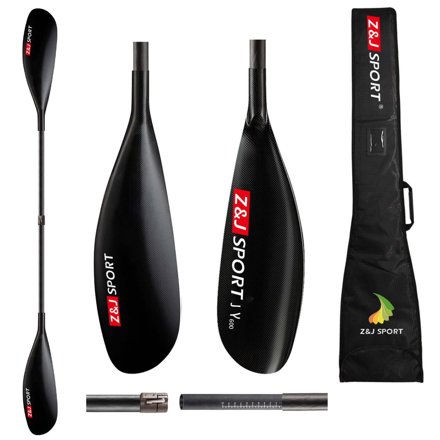 ZJ J Youth Series Kayak Paddle with round shaft-Matt finish for Woman