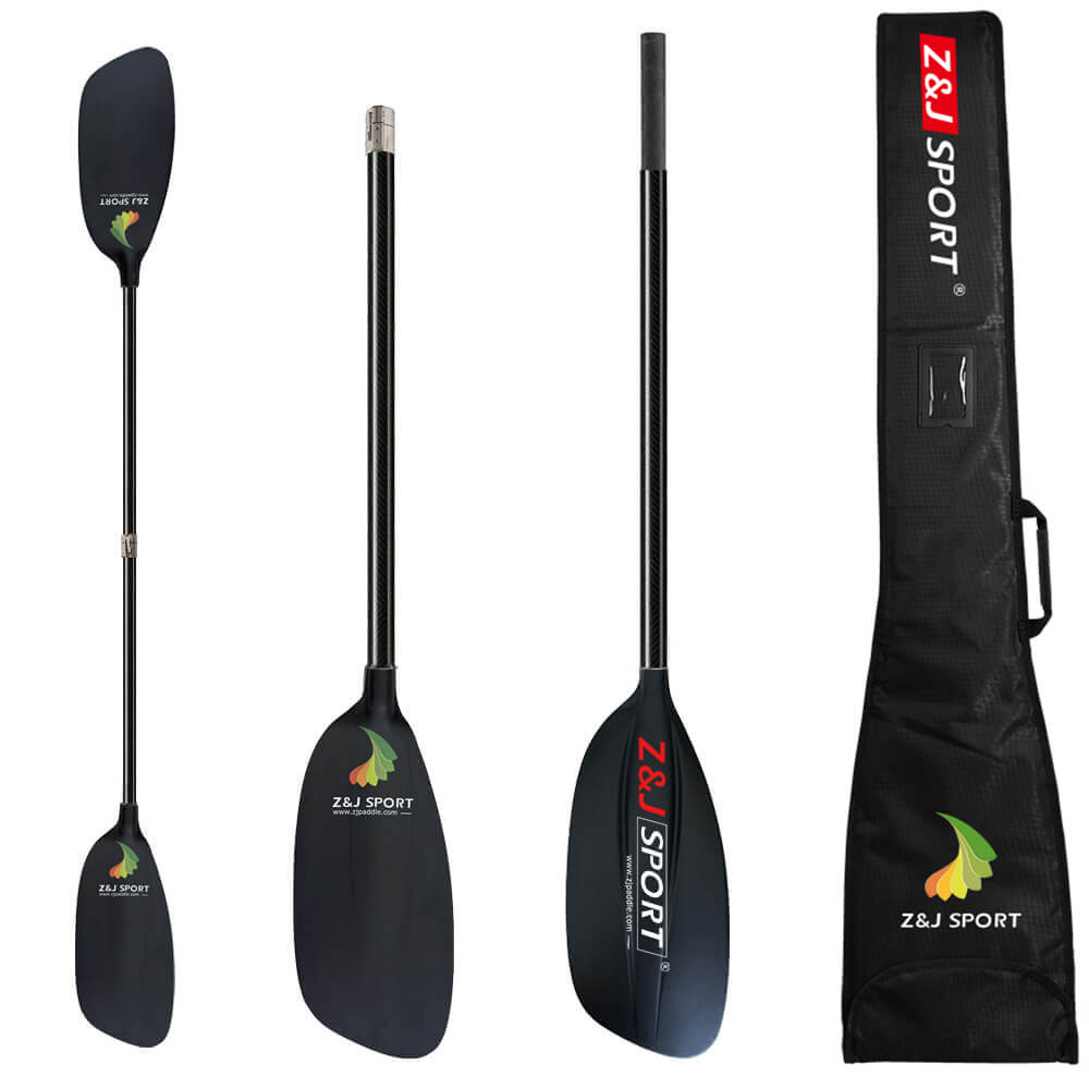 ZJ Carbon Whitewater Kayaking Paddle with Integrated Foam Blade and St