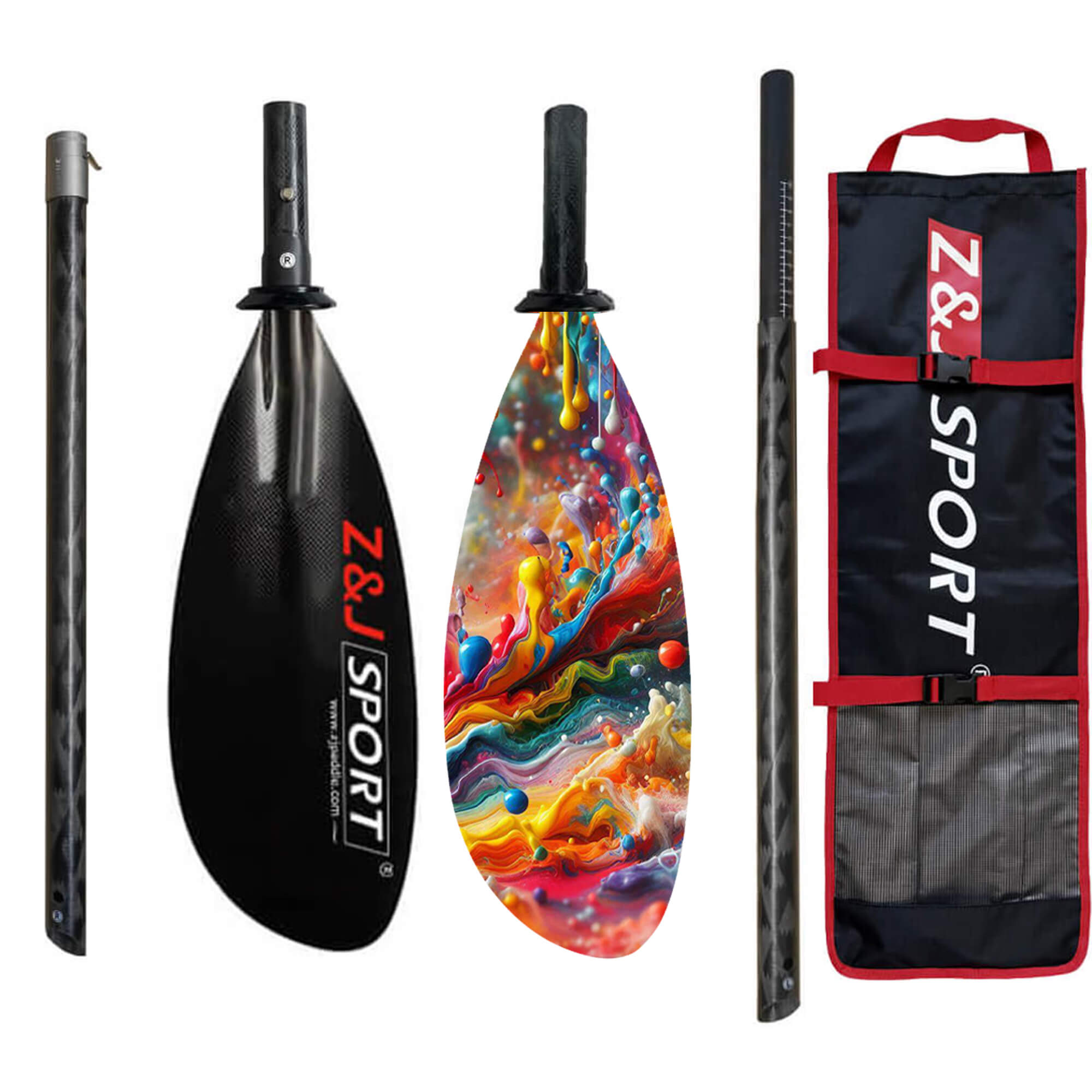 ZJ Seakayak Carbon Fiber Paddle High-angle Paddling Dynamic Blade for