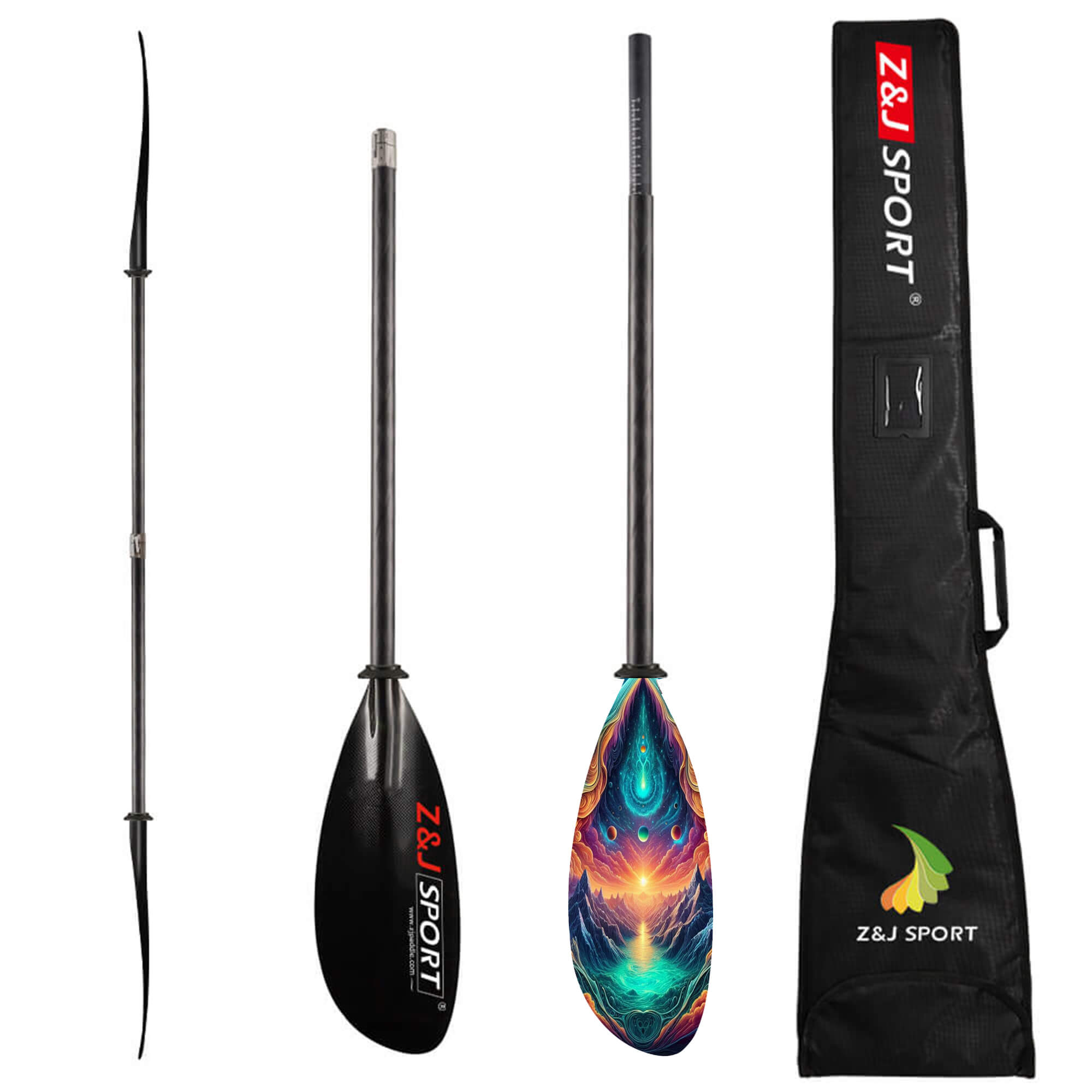 ZJ Seakayak Carbon Fiber Paddle High-angle Paddling Dynamic Blade for